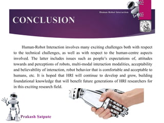 Human robot interaction | PPTX