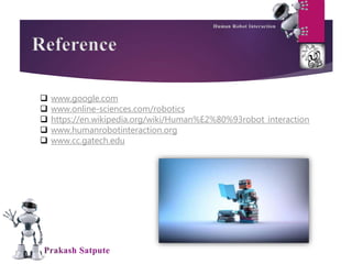 Human robot interaction | PPTX