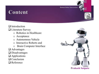 Human robot interaction | PPTX
