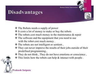 Human robot interaction | PPTX