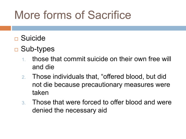 Human sacrifice | PPT
