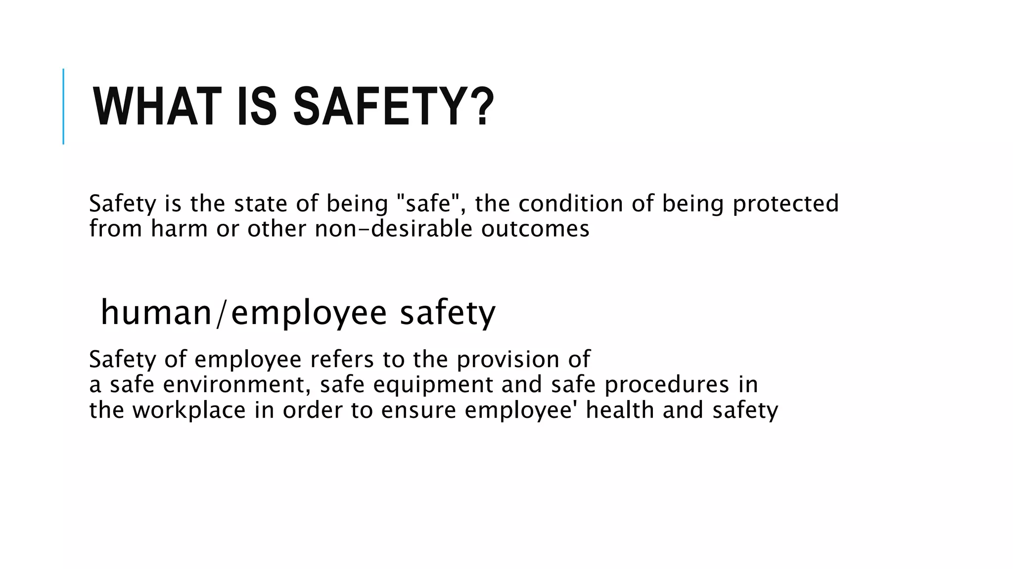 Human safety at work | PPTX