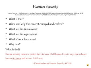 Human Security | PPT