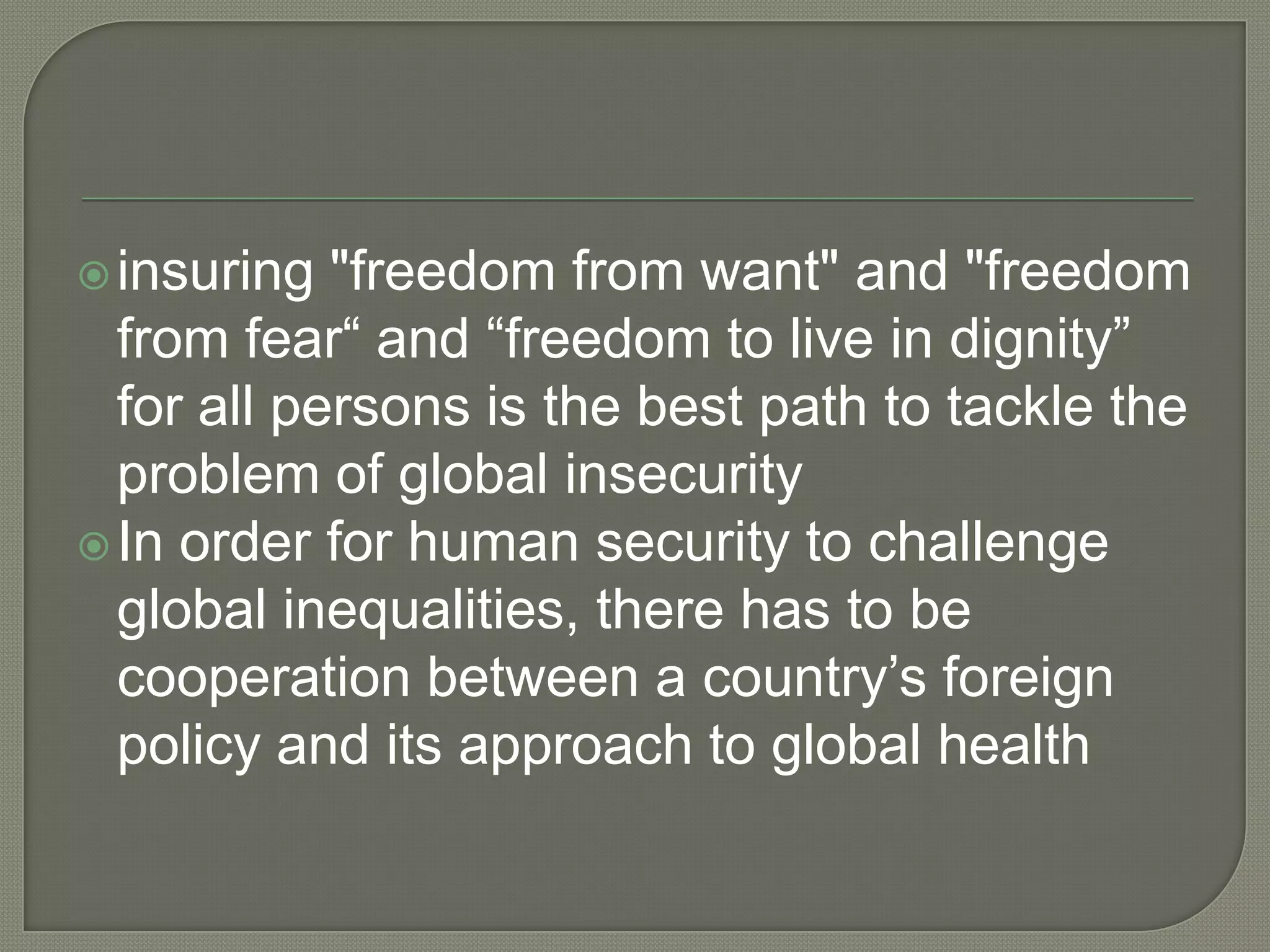 Human security basic overview | PPTX