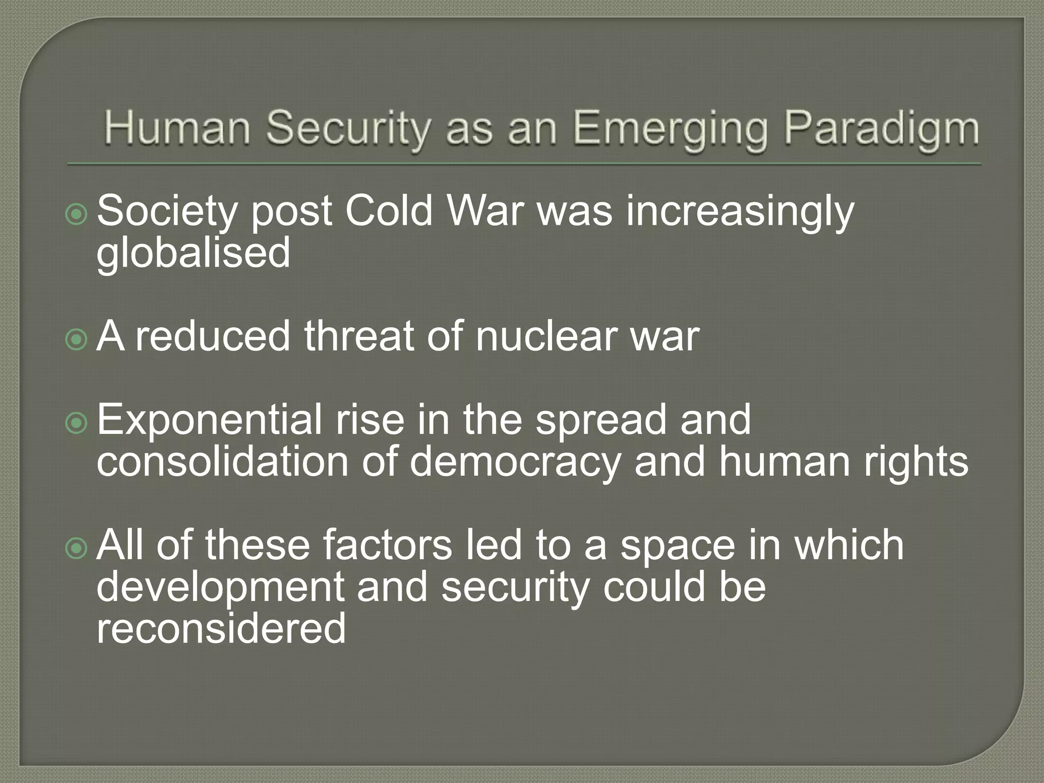 Human security basic overview | PPTX