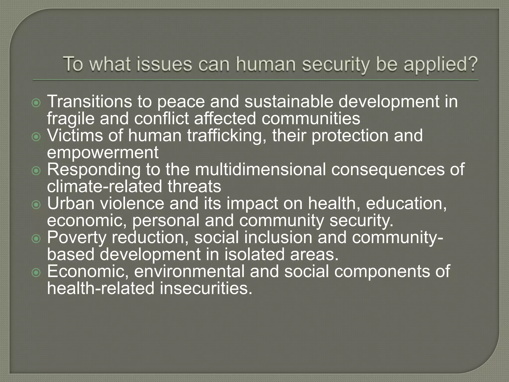 Human security basic overview | PPTX