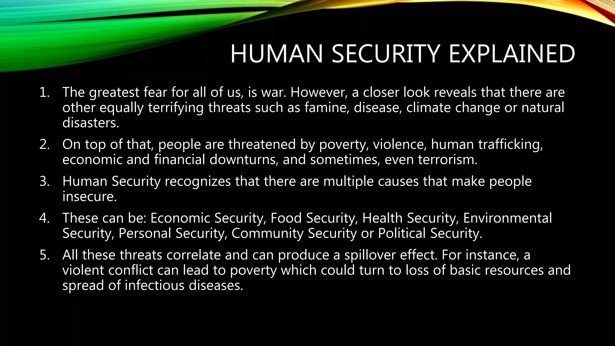 Human security presentation | PPTX