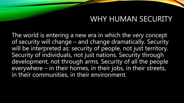Human security presentation | PPTX