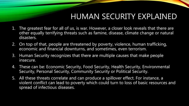 Human security presentation | PPTX