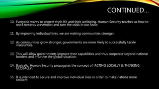 Human security presentation | PPTX
