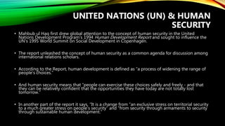 Human security presentation | PPTX