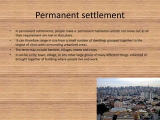 Human settlement | PPTX