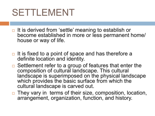 human settlement.pptx