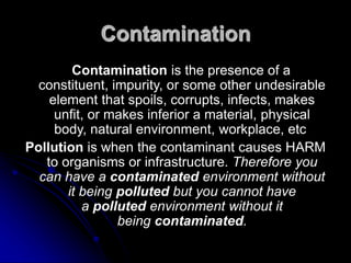 HUMAN SETTLEMENT AND CONTAMINATION DUE TO WASTE DISPOSAL AND AGRO ...