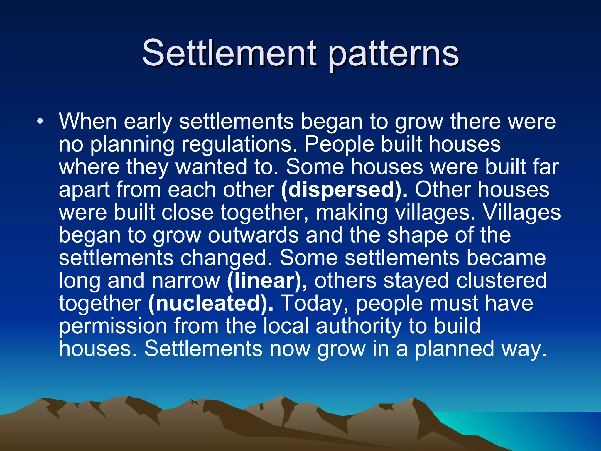 Human Settlements | PPT