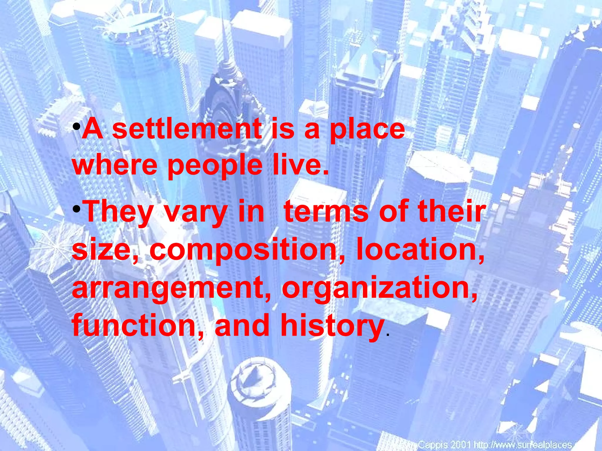 Human settlements 1 | PPT