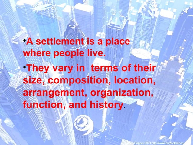Human settlements 1 | PPT