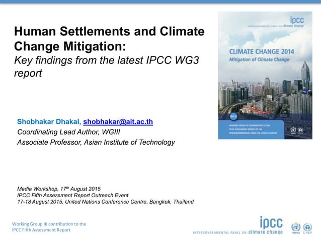 Human settlements and climate change mitigation | PPTX | Environment ...