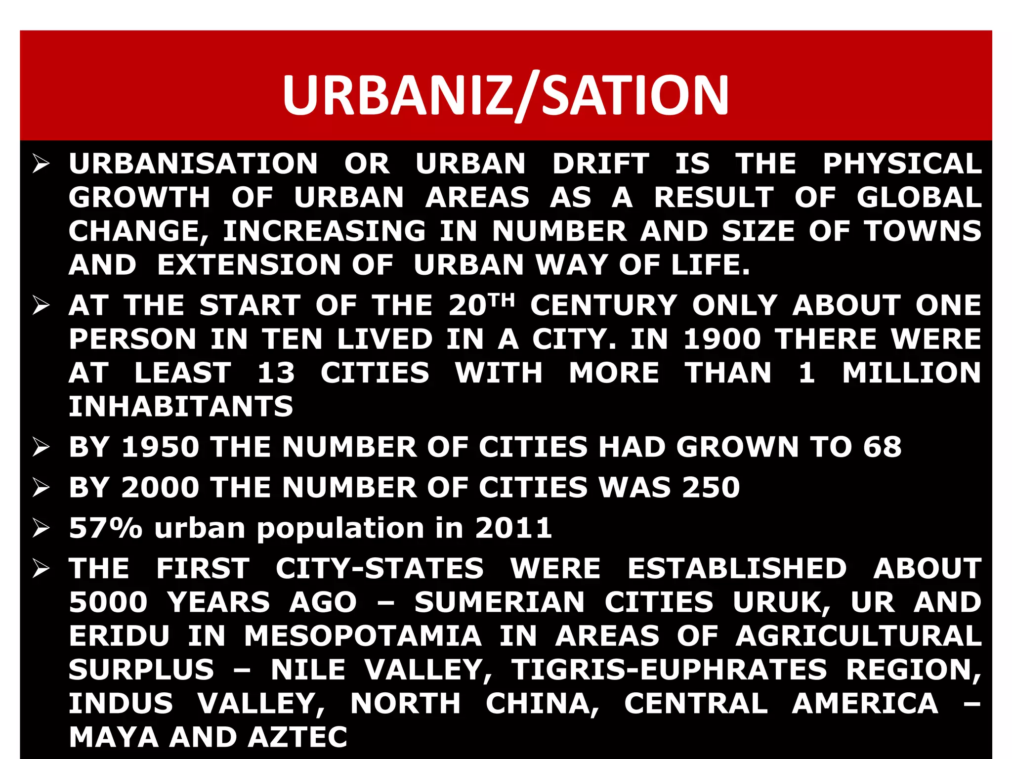 Human settlements and urban development lesson | PPSX