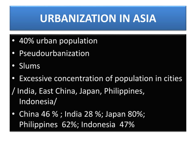 Human settlements and urban development lesson