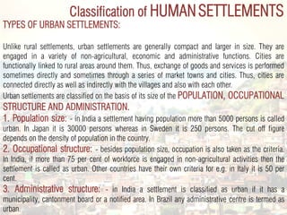 HUMAN SETTLEMENTS PLANNING Compiled By | PDF
