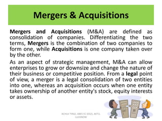 Human Side of Mergers & Acquisitions | PPTX