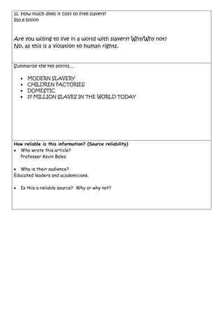 Human slavery ted talks transcript | DOCX