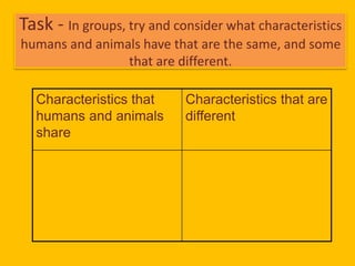 Humans vs animals | PPTX