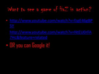 Humans vs zombies info powerpoint | PPTX