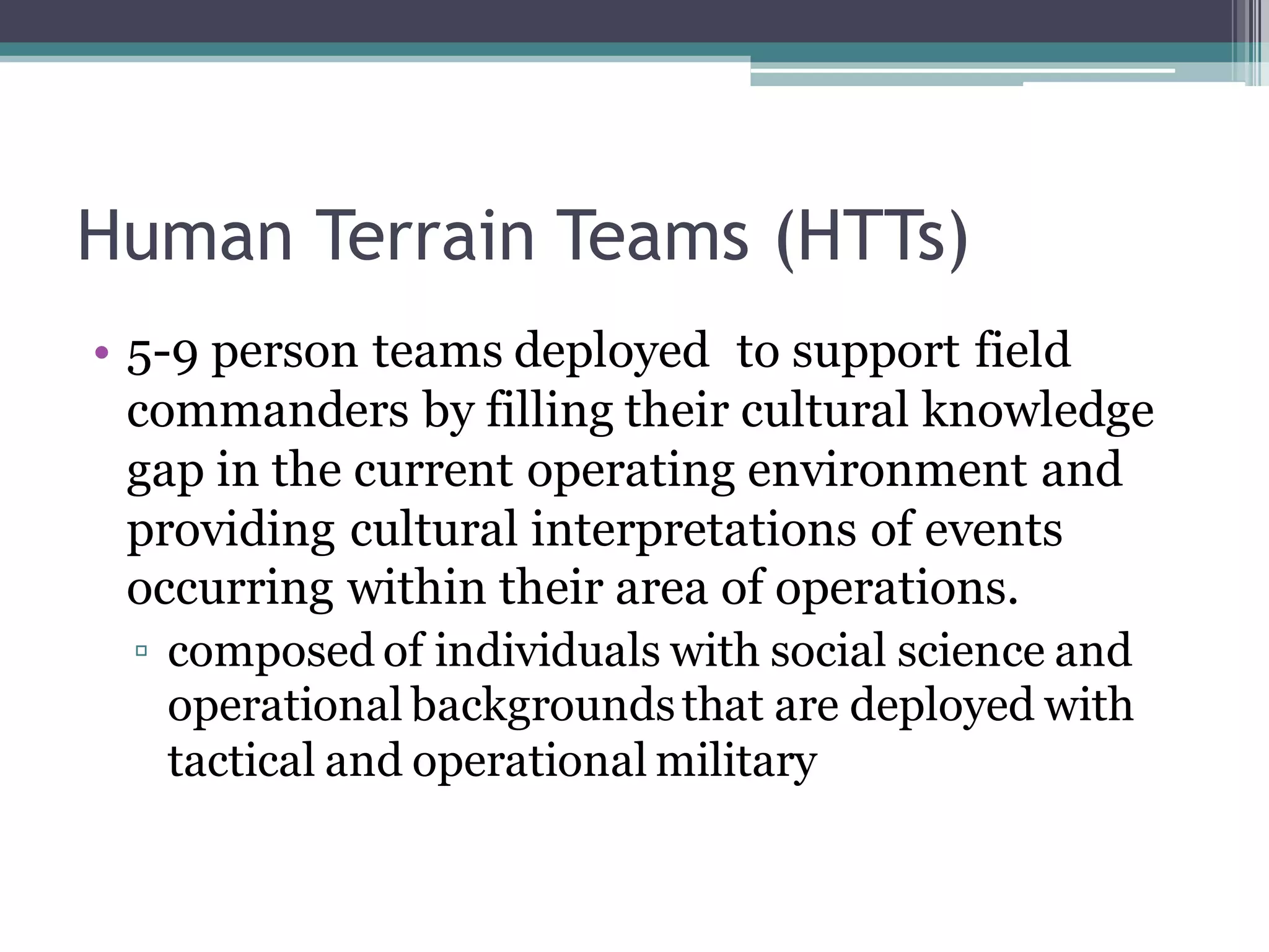 Human Terrain System (1).pdf | Defense Industry | Industries