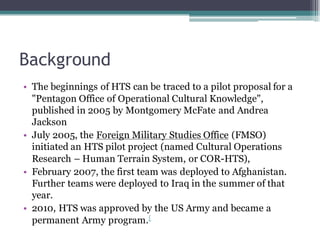 Human Terrain System (1).pdf | Defense Industry | Industries