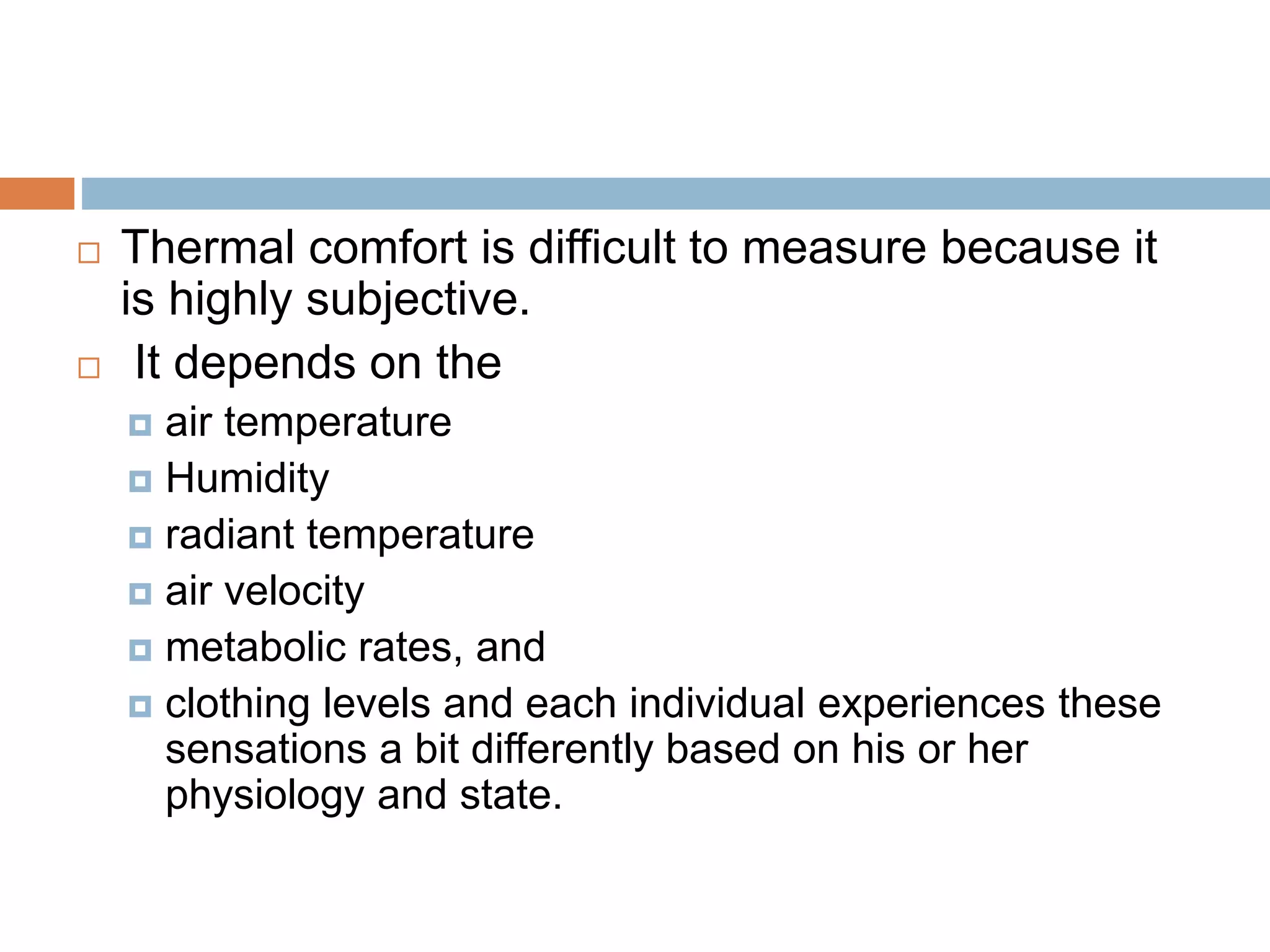 Human thermal comfort | PPTX