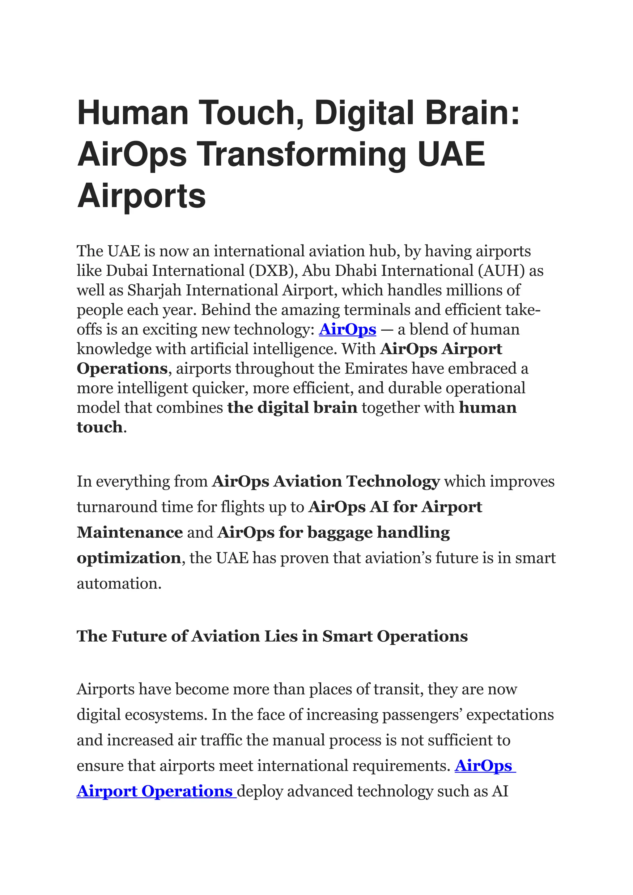 Human Touch, Digital Brain AirOps Transforming UAE Airports.docx