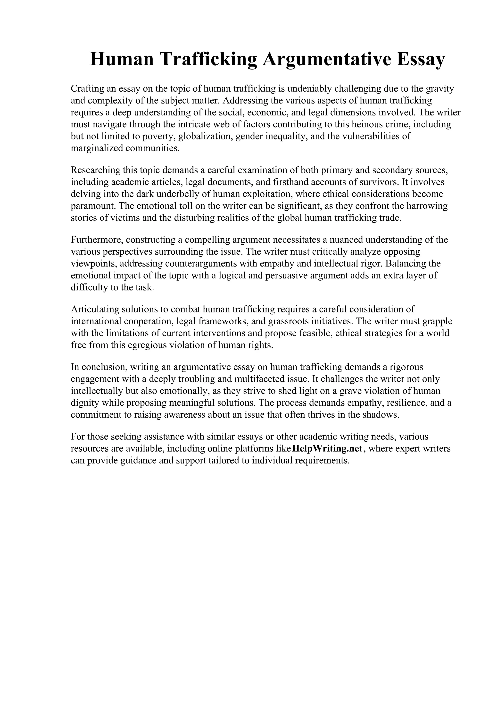Human Trafficking Argumentative Essay.pdf