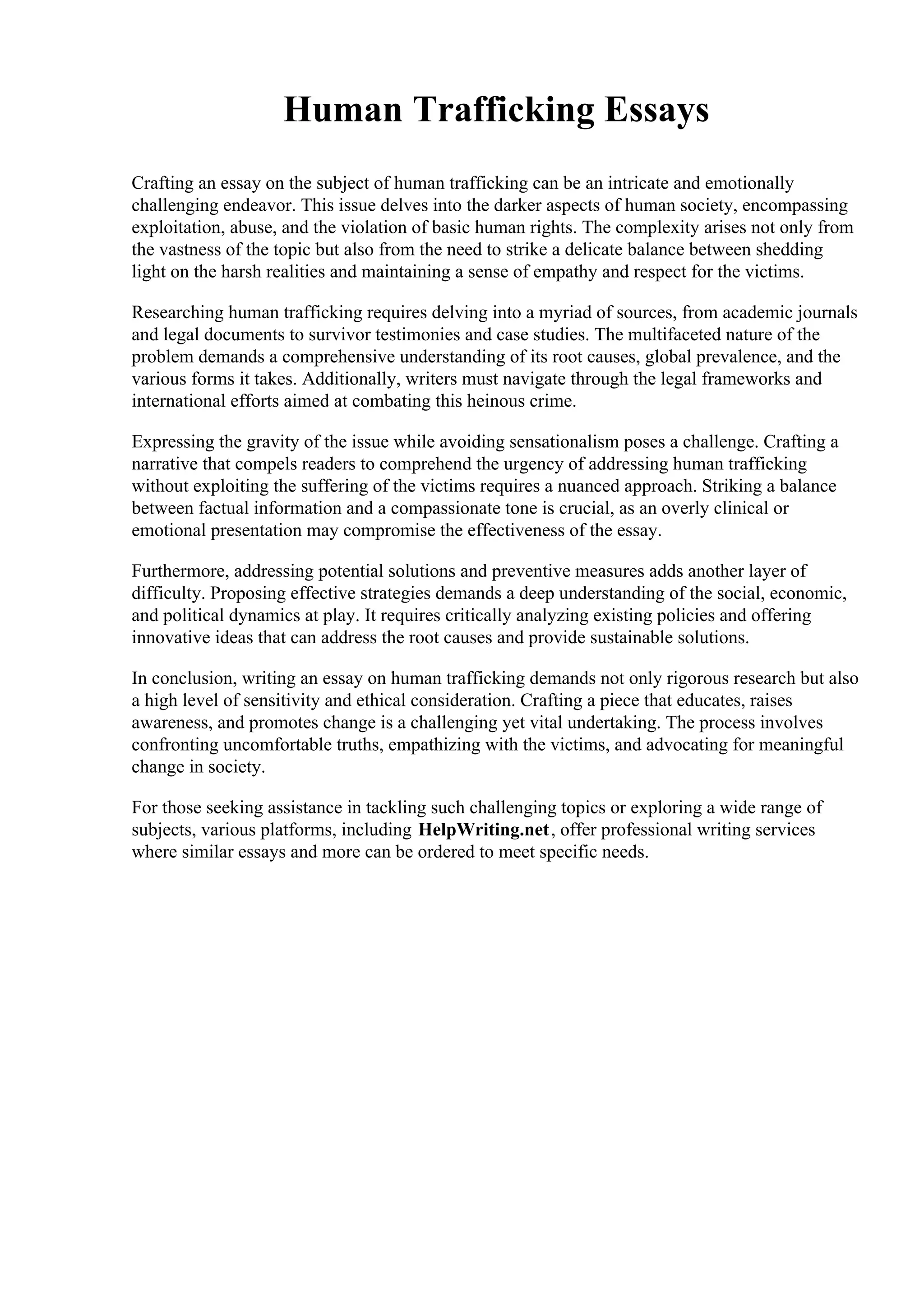 Human Trafficking Essays.pdf