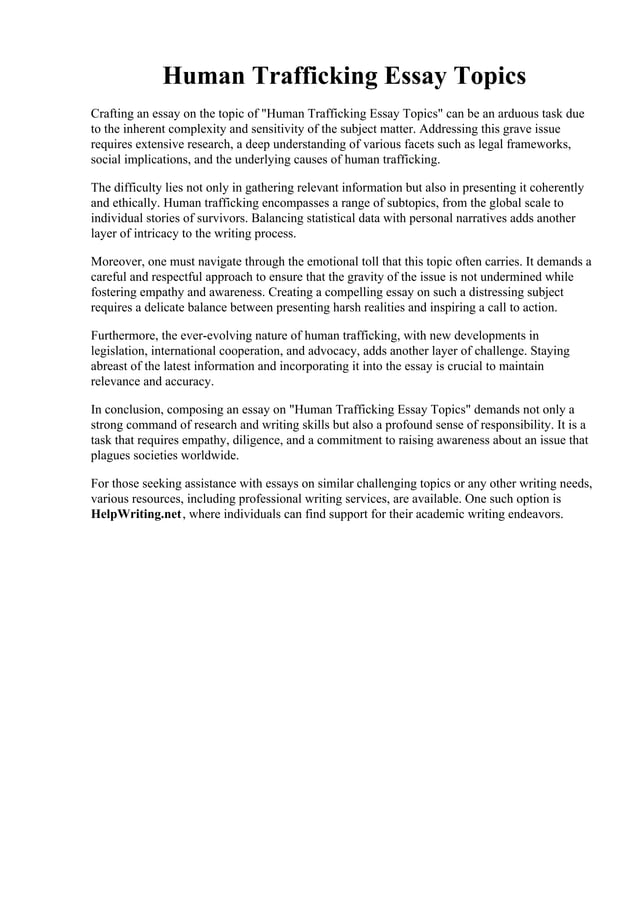 Human Trafficking Essay Topics.pdf