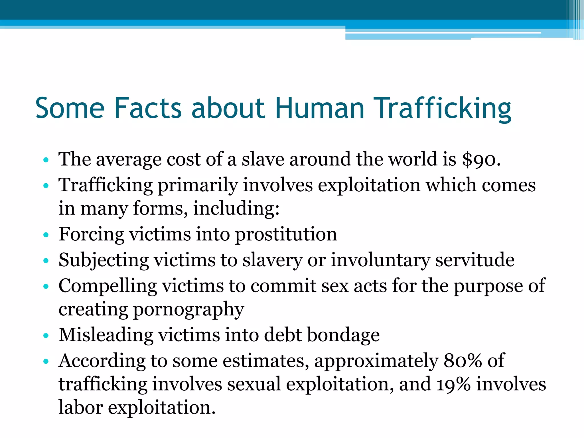 Human trafficking ppt | PPTX