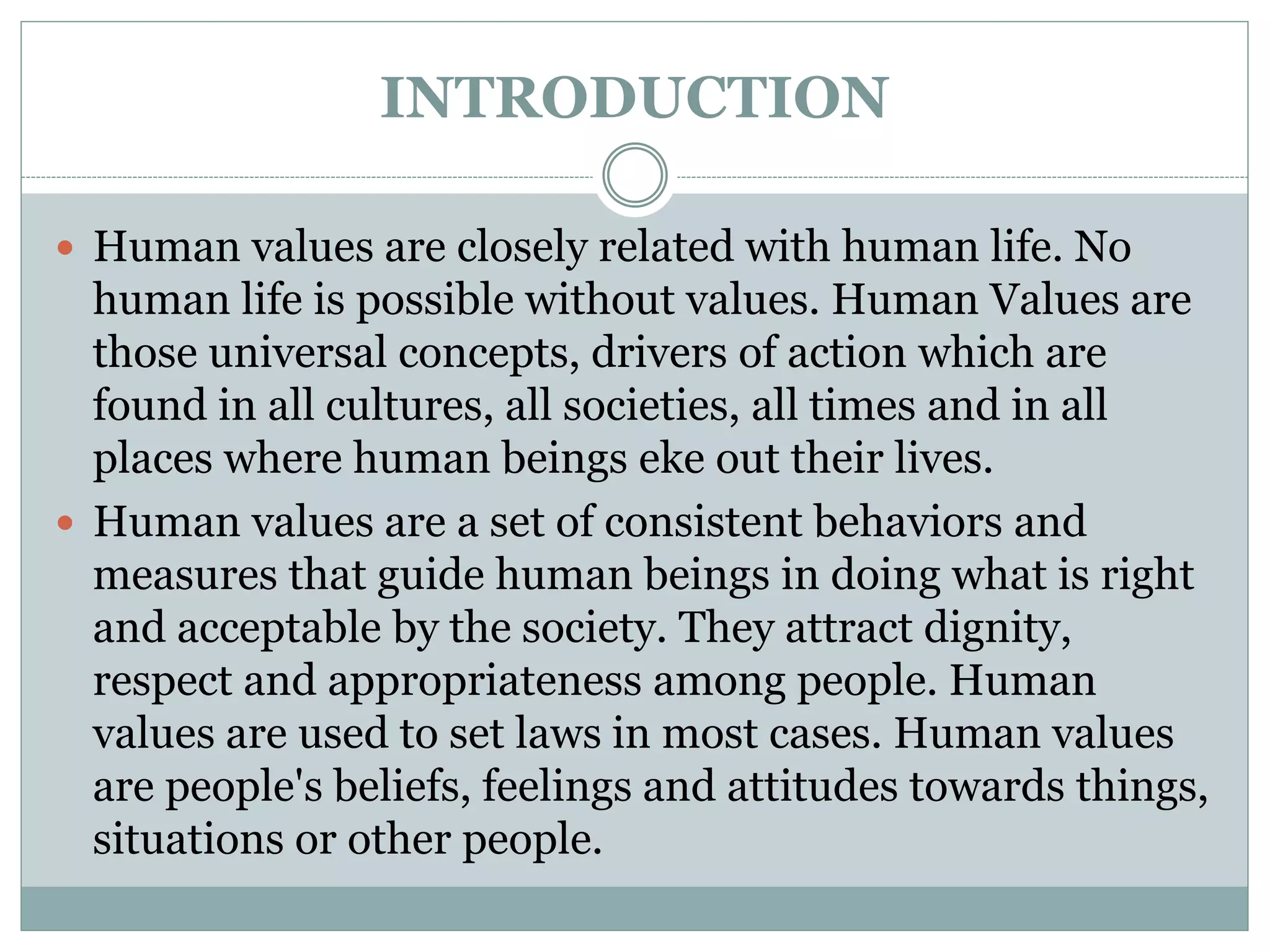 Human values | PPTX