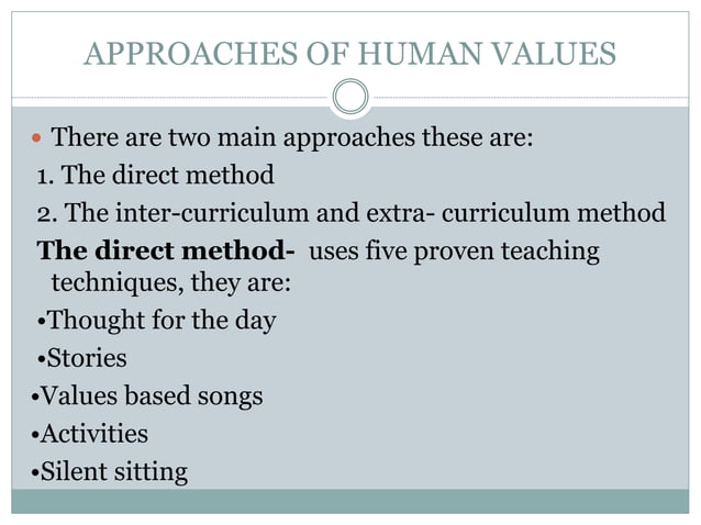 Human values | PPTX | Secondary Education | Education