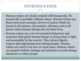 Human values | PPTX