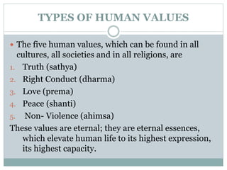 Human values | PPTX