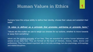 Human values | PPTX