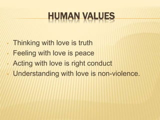 Human values | PPTX