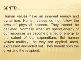 Human values | PPTX