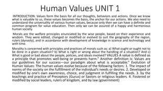 HUman Values Notes Asim.pptx | Career Advice | Careers