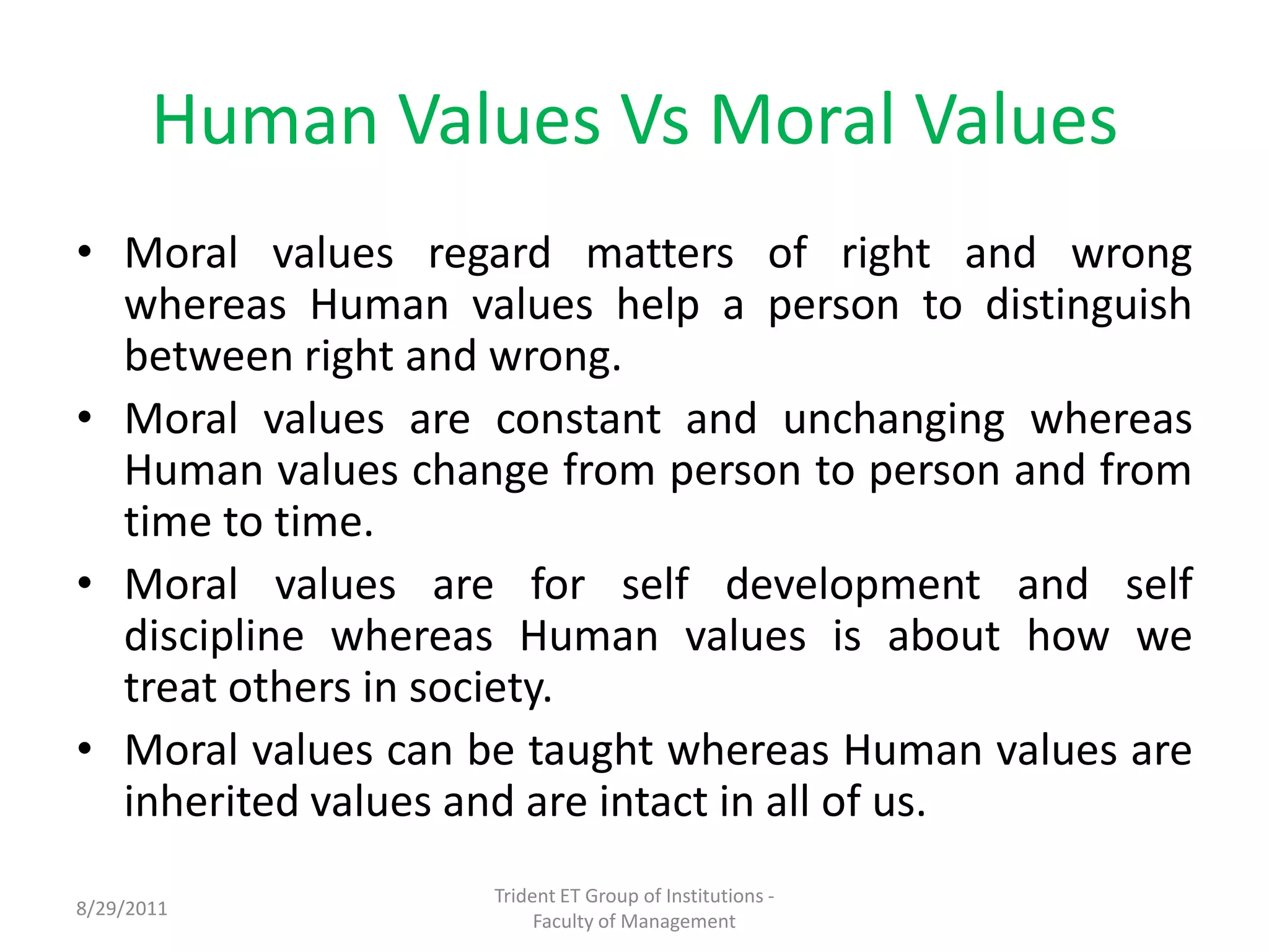 Human values & professional ethics | PPTX