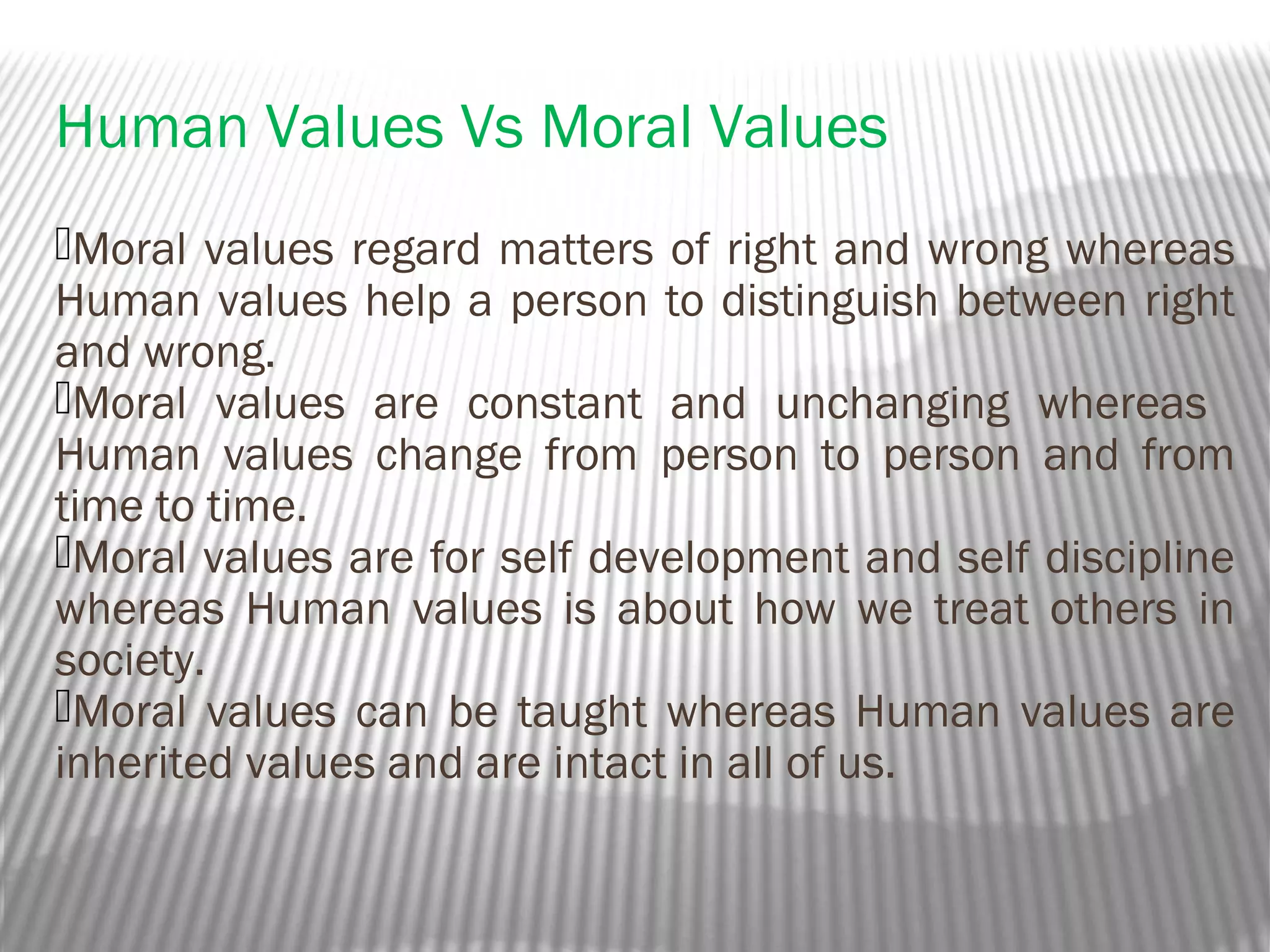Human values & professional ethics bm 226 | PPT