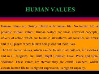 Human Values: Some Reflections By Dr. Santosh Kumar Behera ppt | PPT