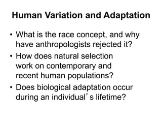 Human Variation