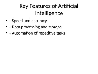 Define Artificial Intelligence: "Machine-based systems designed to ...
